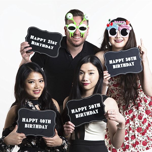 Photo booth props for birthday store